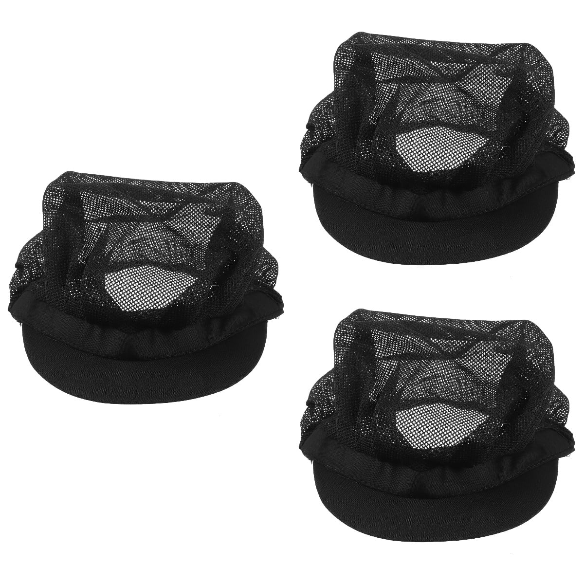 3 Pieces Cotton Hair Nets Hairnets Mesh Chef Hat Adjustable Cap Man Men ...