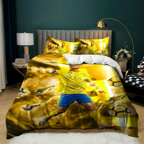 3 Pieces Cristiano Ronaldo Duvet Cover Set All Season Super Soft ...