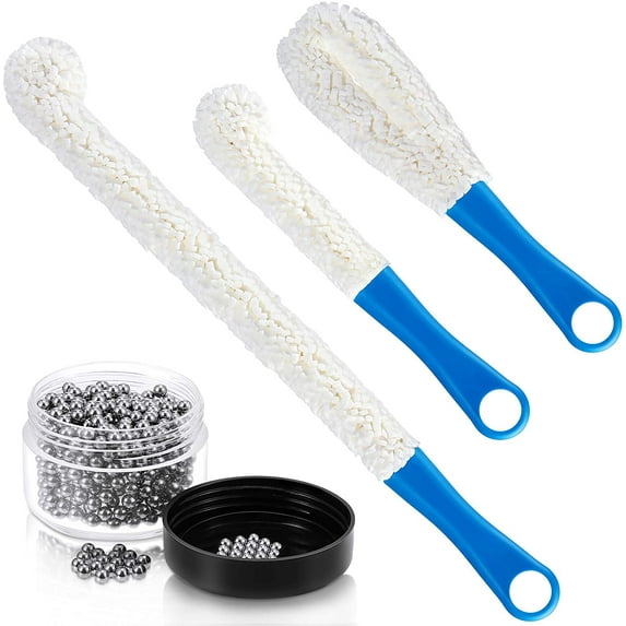 3 Pieces Decanter Cleaning Brush Flexible Bottle Scourer and 400 Pieces ...