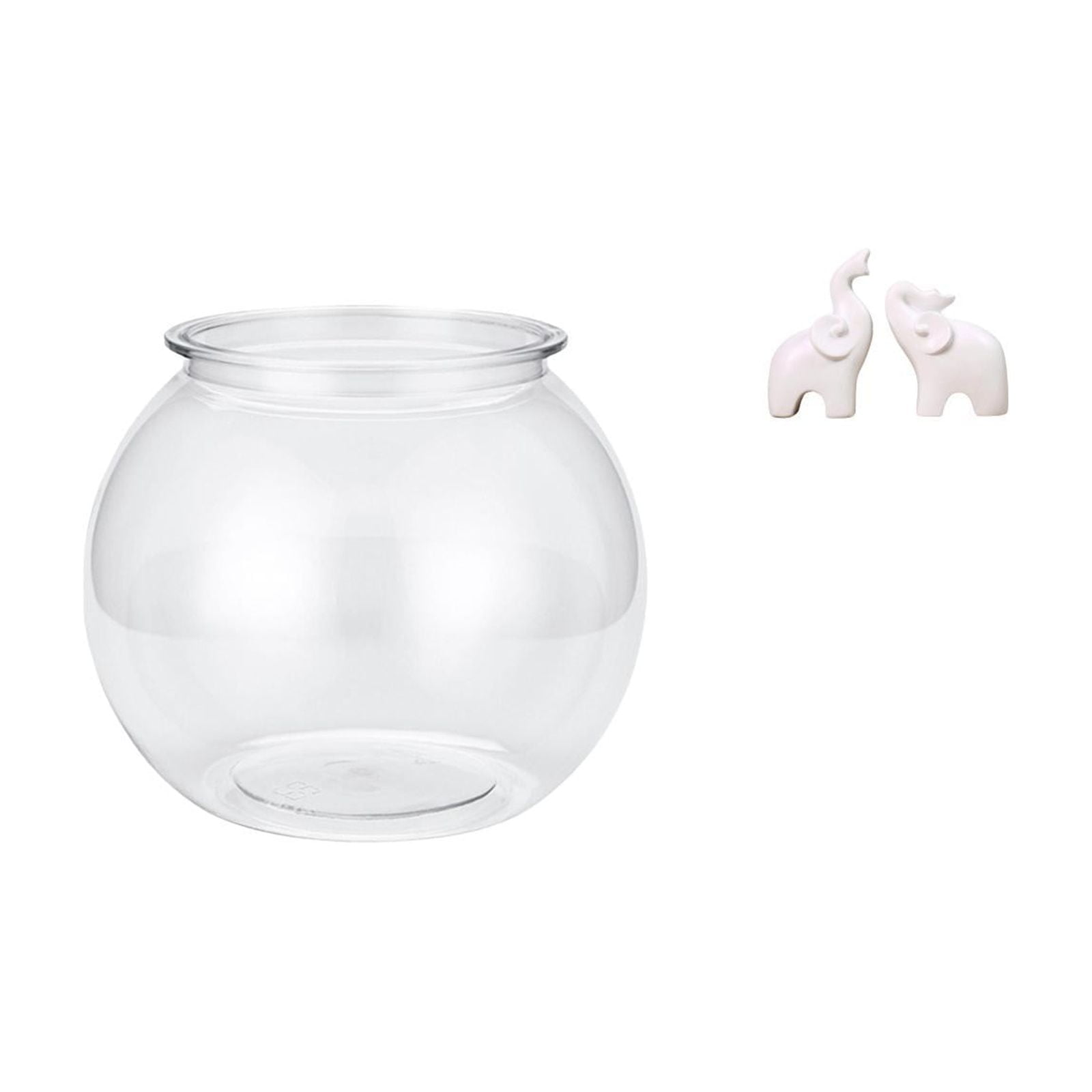 3 Pieces Desktop Aquarium Tank Elephant Sculpture Fish Bowl Vase ...