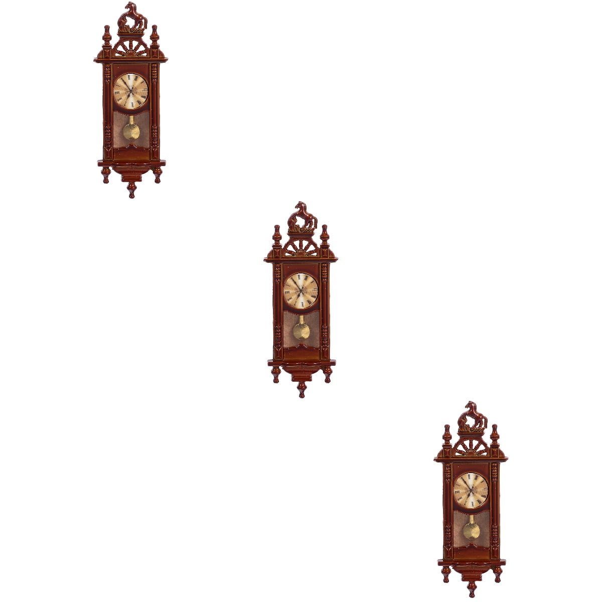 3 Pieces Desktop Baskets Mini Grandfather Clock 6.00X2.30X1.20CM ...