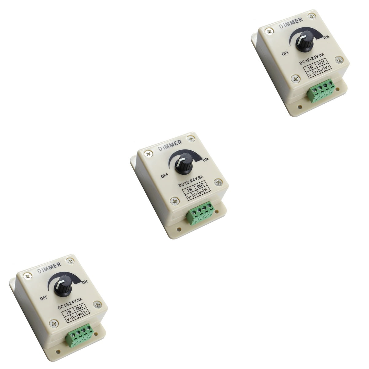 3 Pieces Dimmable Switch for LED Dimmer Single Pole Switches - Walmart.com