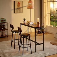 AWQM 5 Piece Bar Table Set, Kitchen Counter Height Table with 4 Stools ...