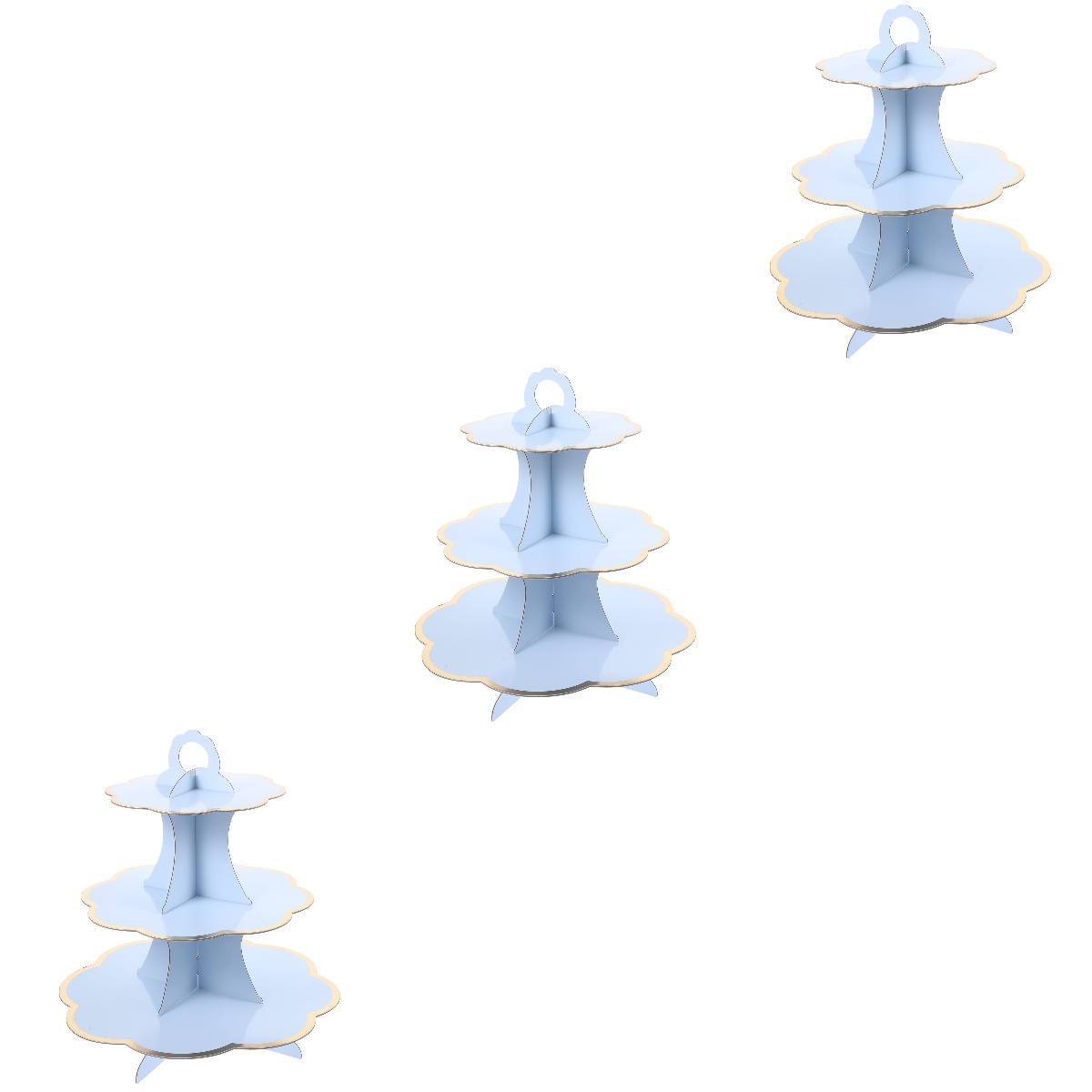 3 Pieces Display Shelf Cardboard Dessert Tower Cupcake Stand Party ...