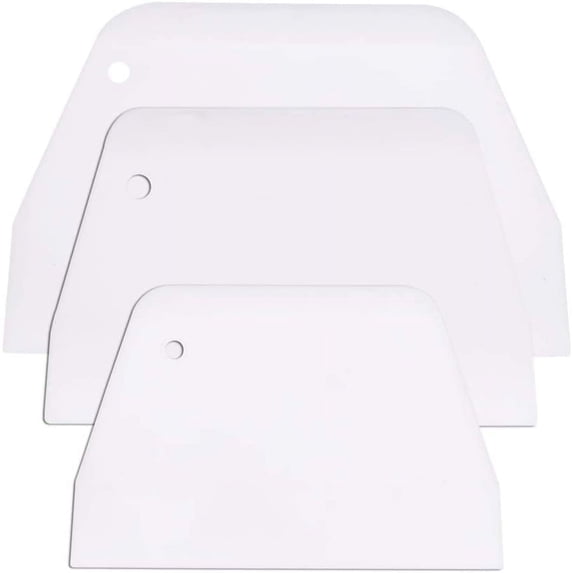 3 Pieces Dough Scraper Bowl Scraper Food-safe Plastic Cutter Flexible ...