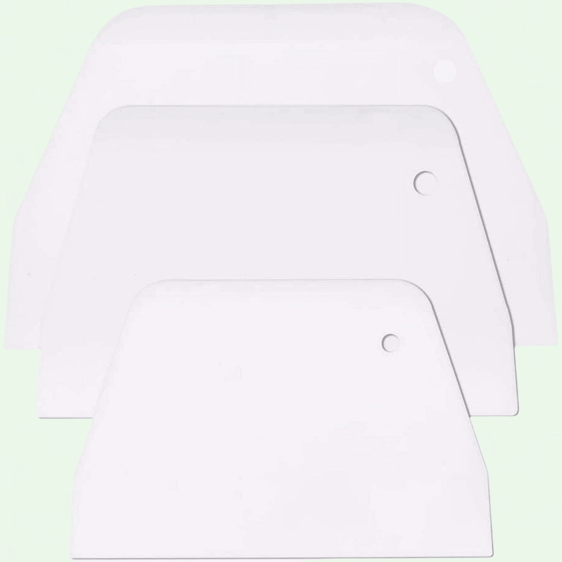 3 Pieces Dough Scraper Food-safe Plastic Cutter Flexible Bench Scraper ...