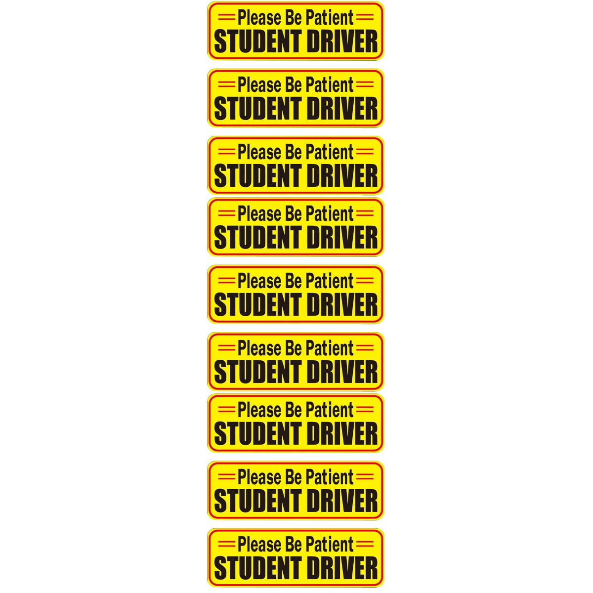 3 Pieces Driving Car Stickers Waterproof Road Safety Student - Walmart.com