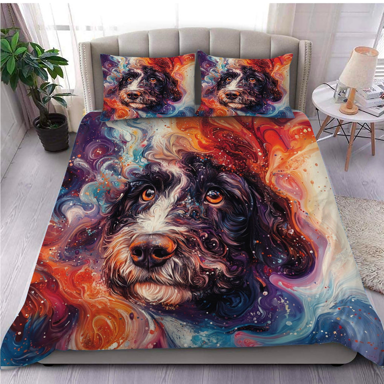 3 Pieces Duvet Cover Set Bouvierdes Flandres Dog 3D Print Bedding 1 ...