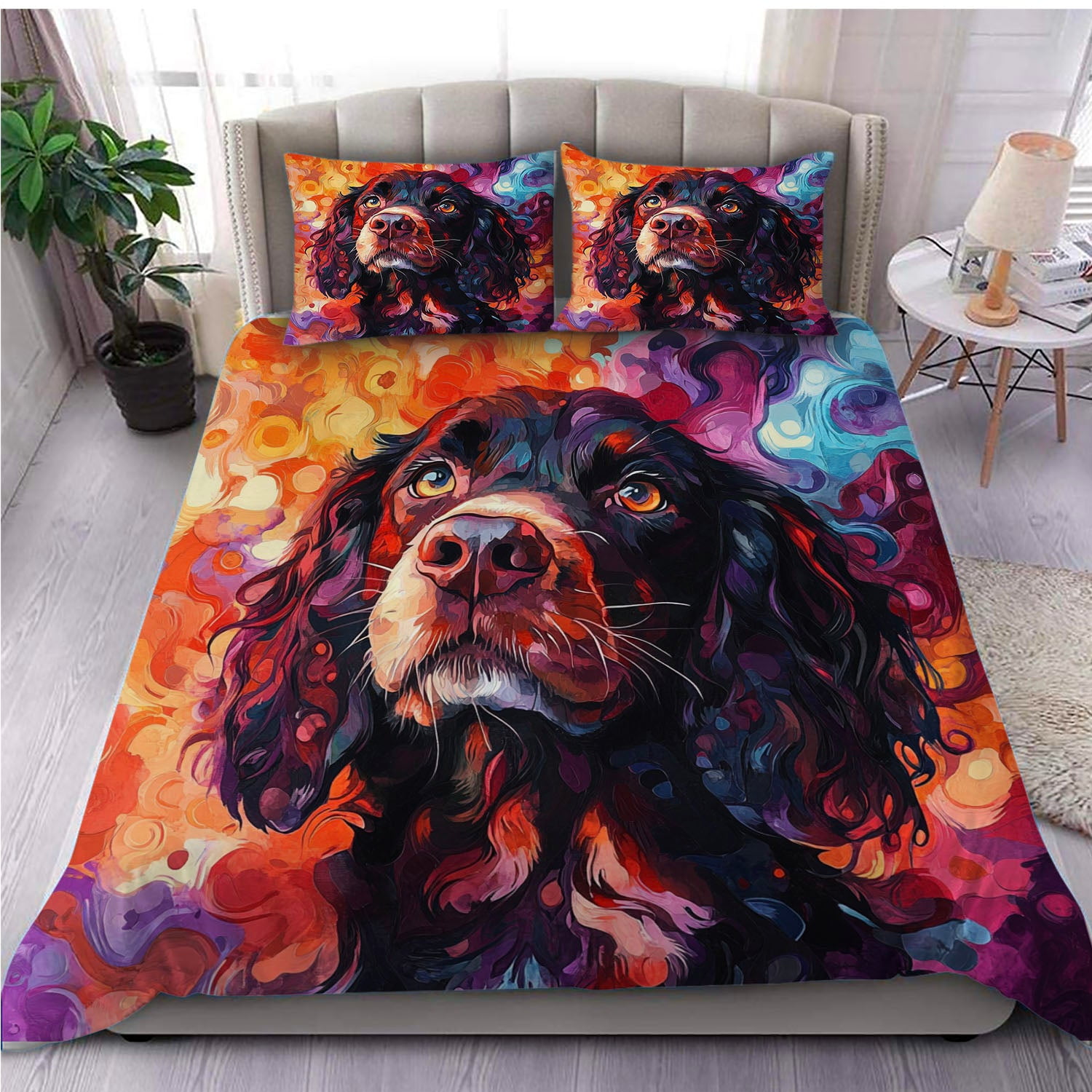 3 Pieces Duvet Cover Set Boykin Spaniel Dog 3D Print Bedding 1 Duvet ...