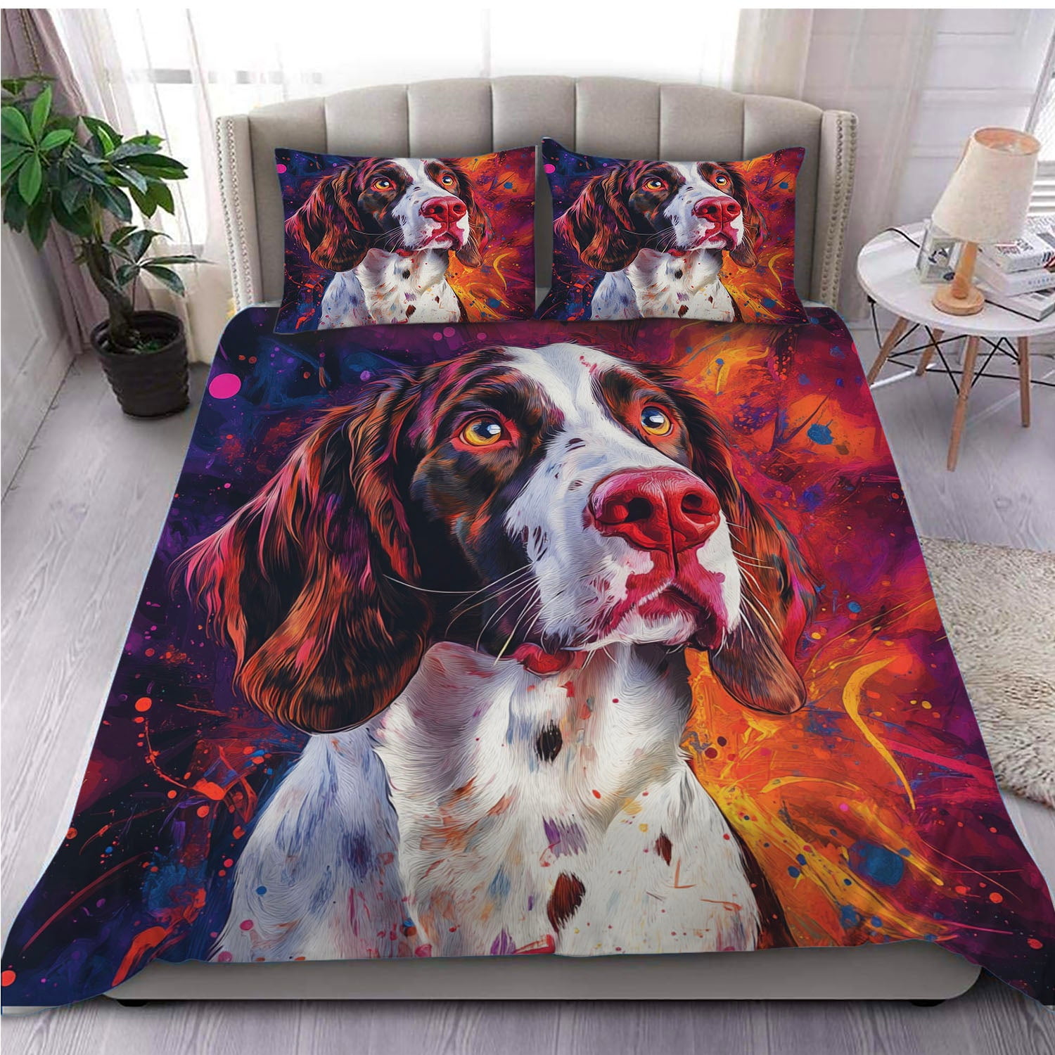 3 Pieces Duvet Cover Set Irish Redand White Setter Dog 3D Print Bedding ...