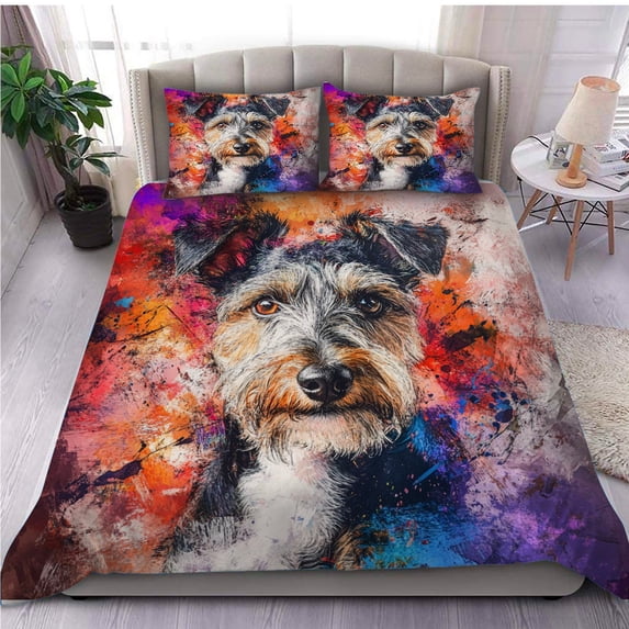 3 Pieces Duvet Cover Set Lakeland Terrier Dog 3D Print Bedding 1 Duvet ...