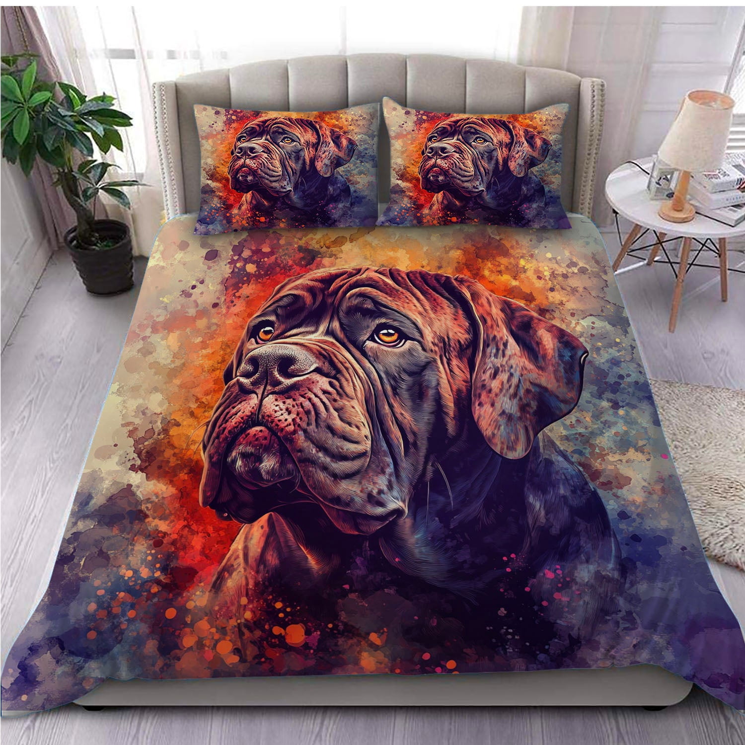 3 Pieces Duvet Cover Set Neapolitan Mastiff Dog 3D Print Bedding 1 ...