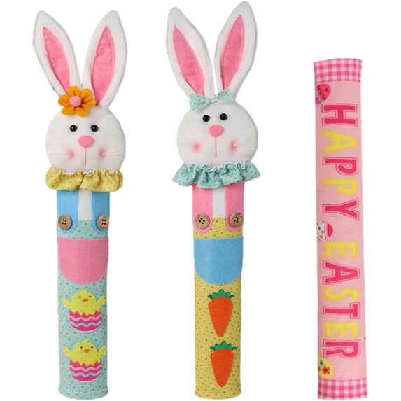 3 Pieces Easter Refrigerator Door Handle Covers | Cute Bunny Design ...