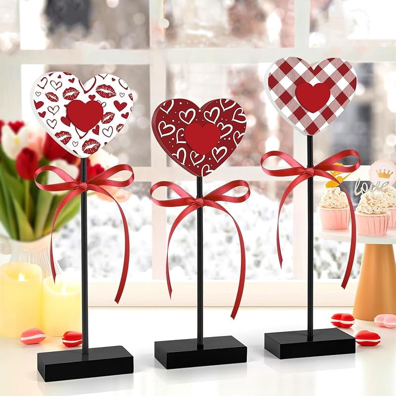 3 Pieces Eid Ramadan Mubarak Table Decorations Wooden Set,Rustic ...