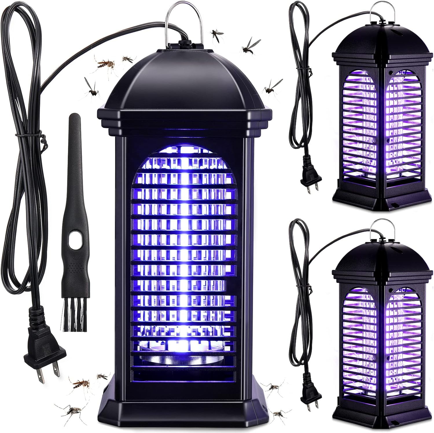 3 Pieces Electric Mosquito Zappers Bug Zapper with Light 11 W Plug in ...