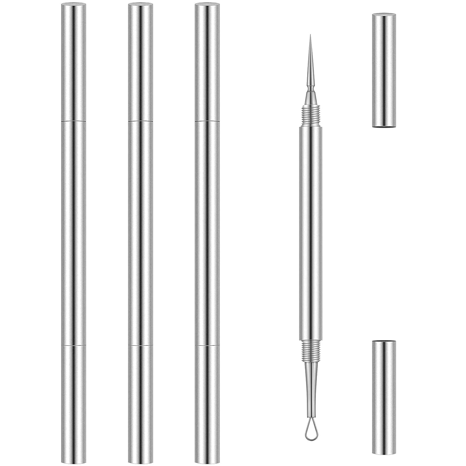 3 Pieces Facial Milia Remover Stainless Steel Pimple Popper Tool ...