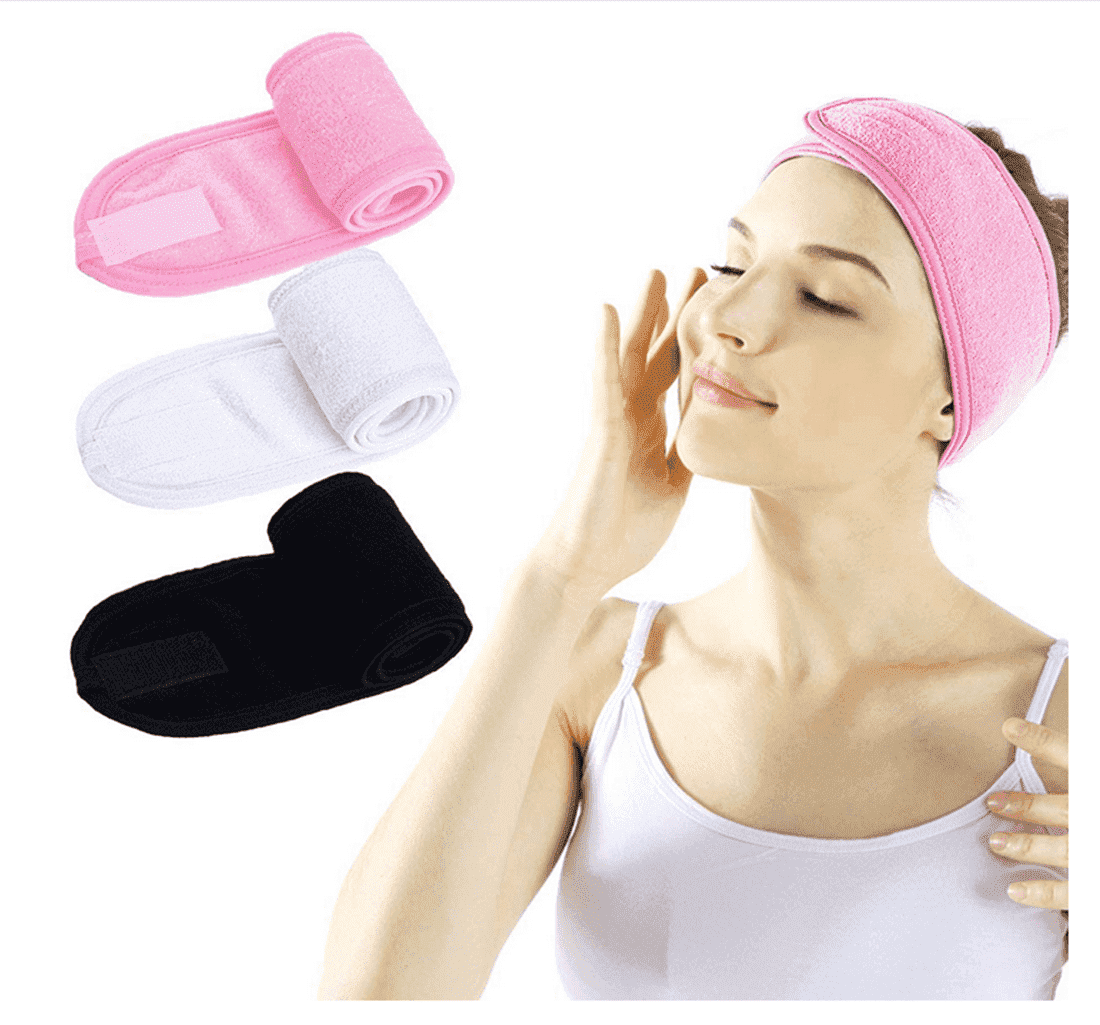 3 Pieces Facial Spa Headband Towel Headband, Make Up Hair Band Cosmetic ...
