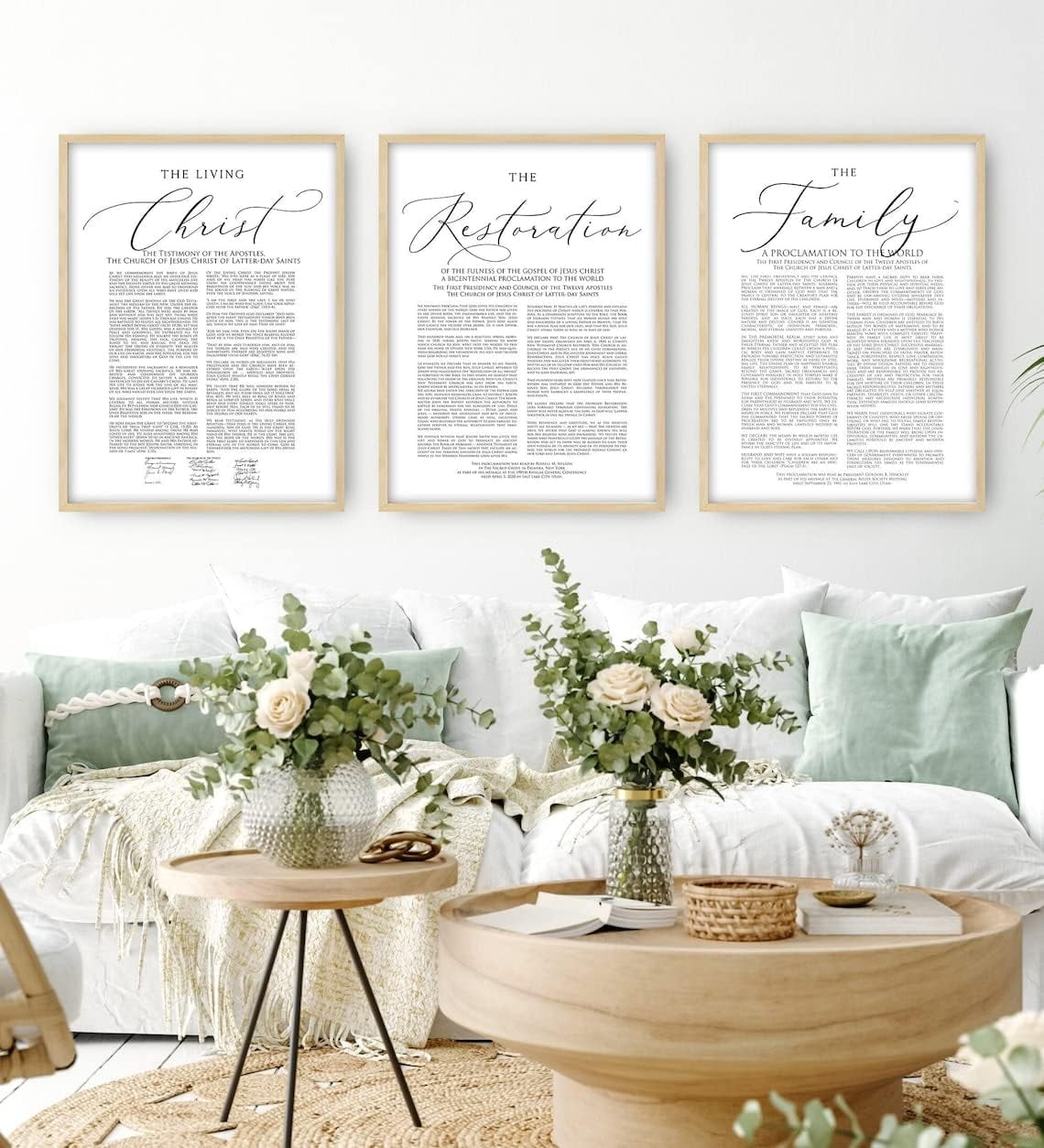 3 Pieces Family Proclamation Living Christ Posters Prints Canvas Wall ...