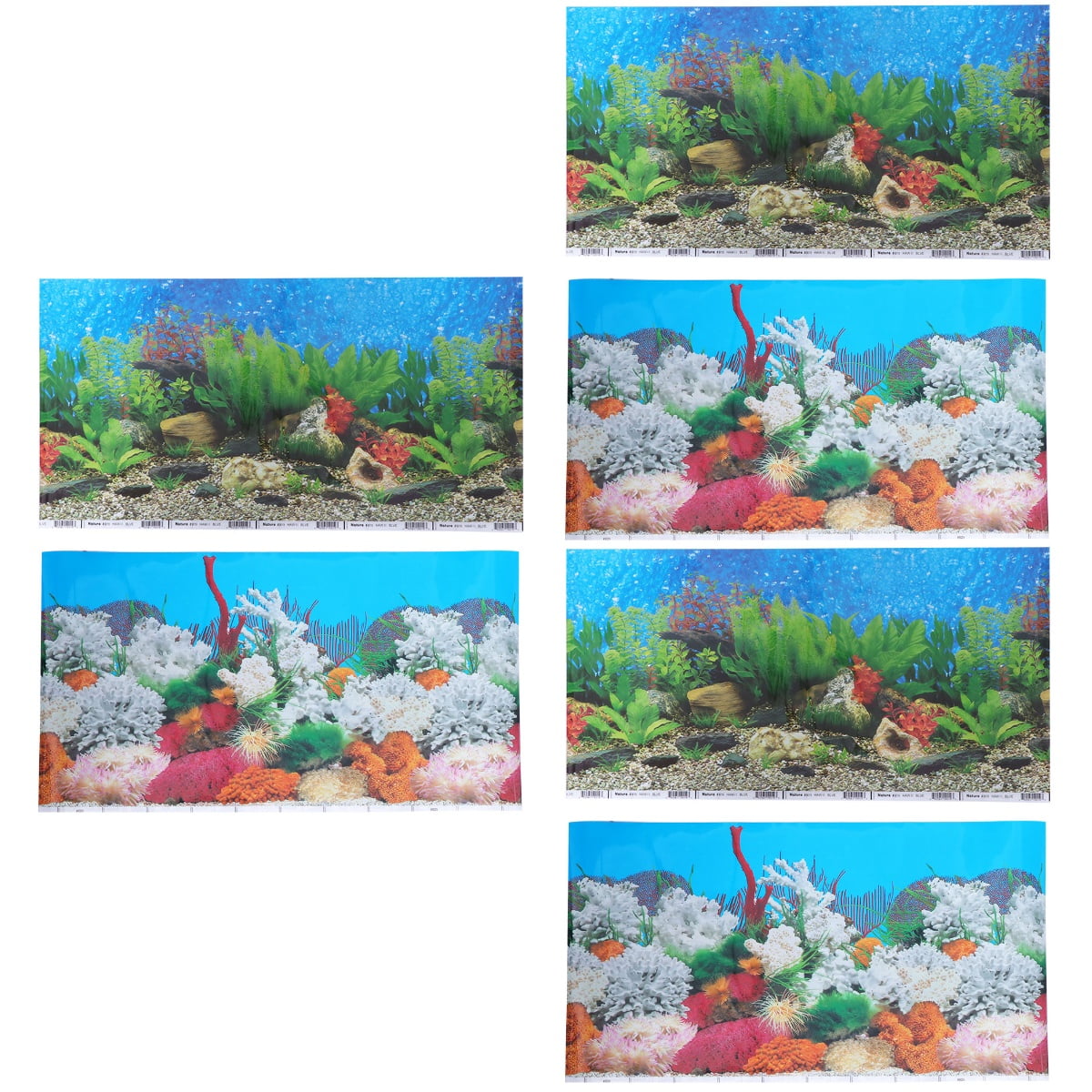 3 Pieces Fish Tank Scenery Background Poster Kit Easy to Clean ...