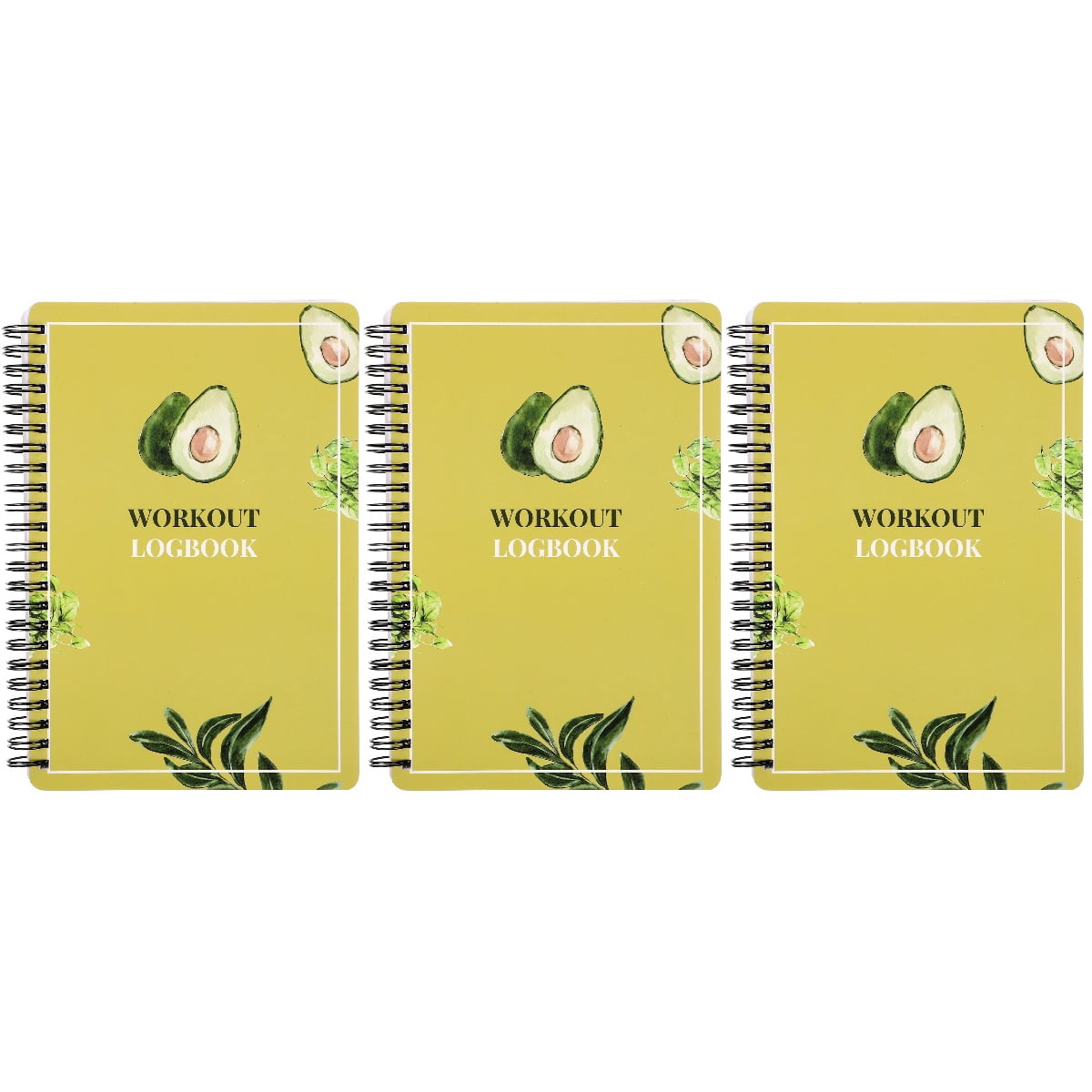 3 Pieces Fitness Planner Punch Book Workout Notebook - Walmart.com