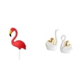 3 Pieces Flamingo Garden Stake Swan Statue Animal Sculpture Unique ...