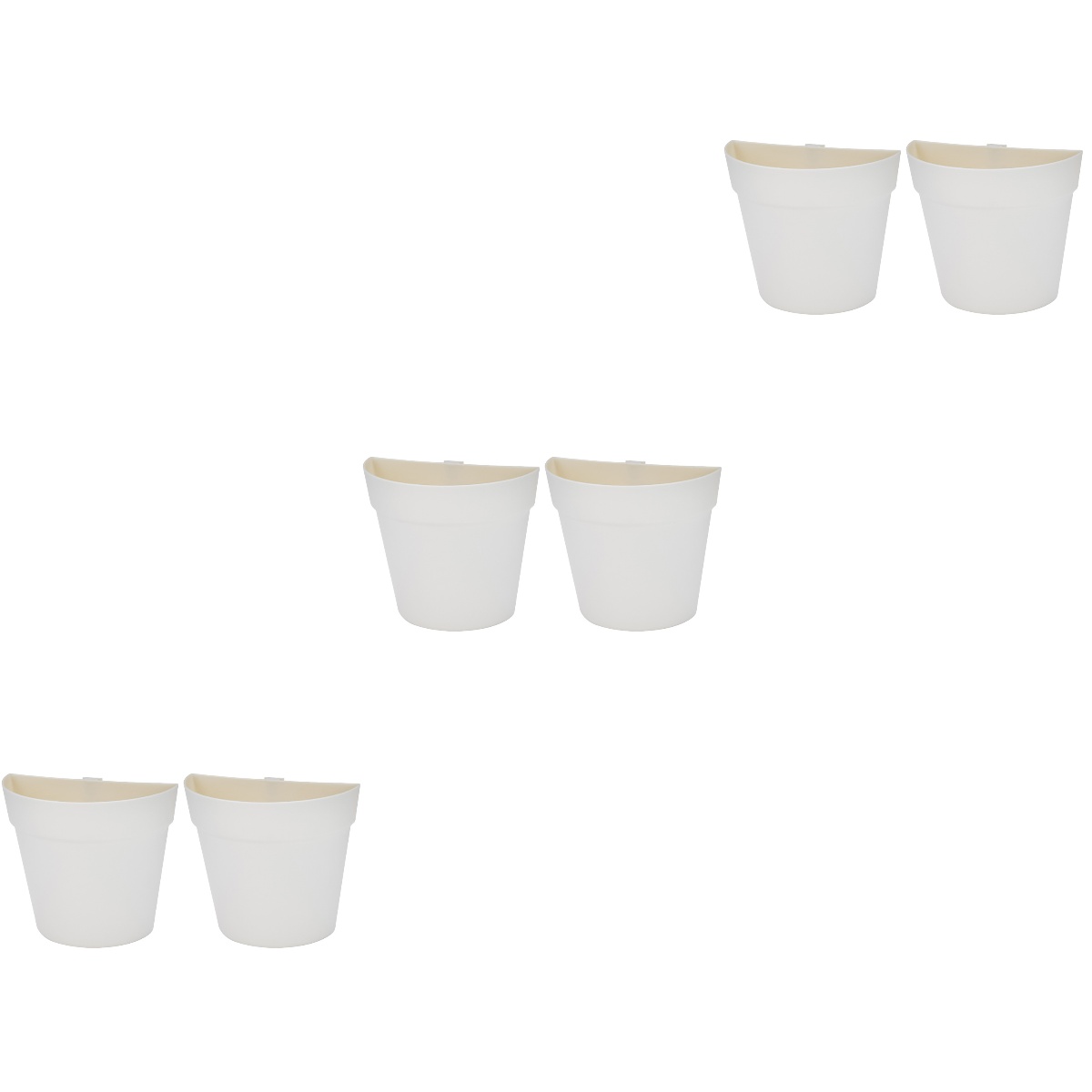 3 Pieces Flowerpot Wall-mounted Planter Adhesive Vases Artificial ...