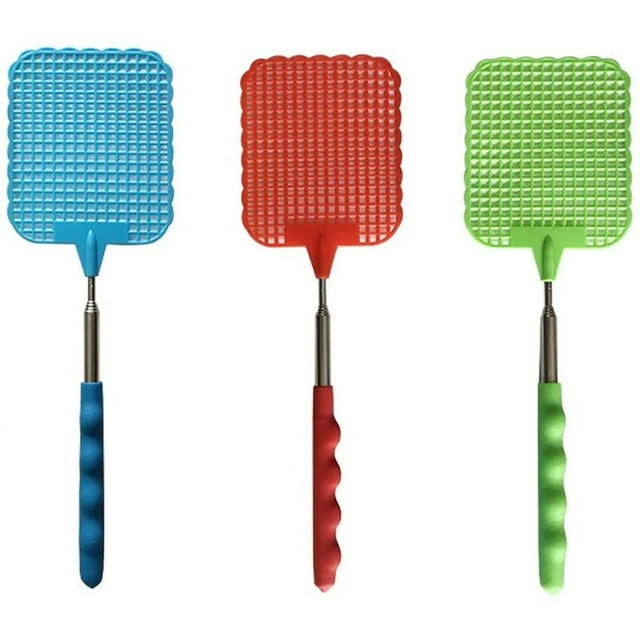 3 Pieces Fly Swatter Extendable Fly Swatter Telescopic Fly Swatter ...