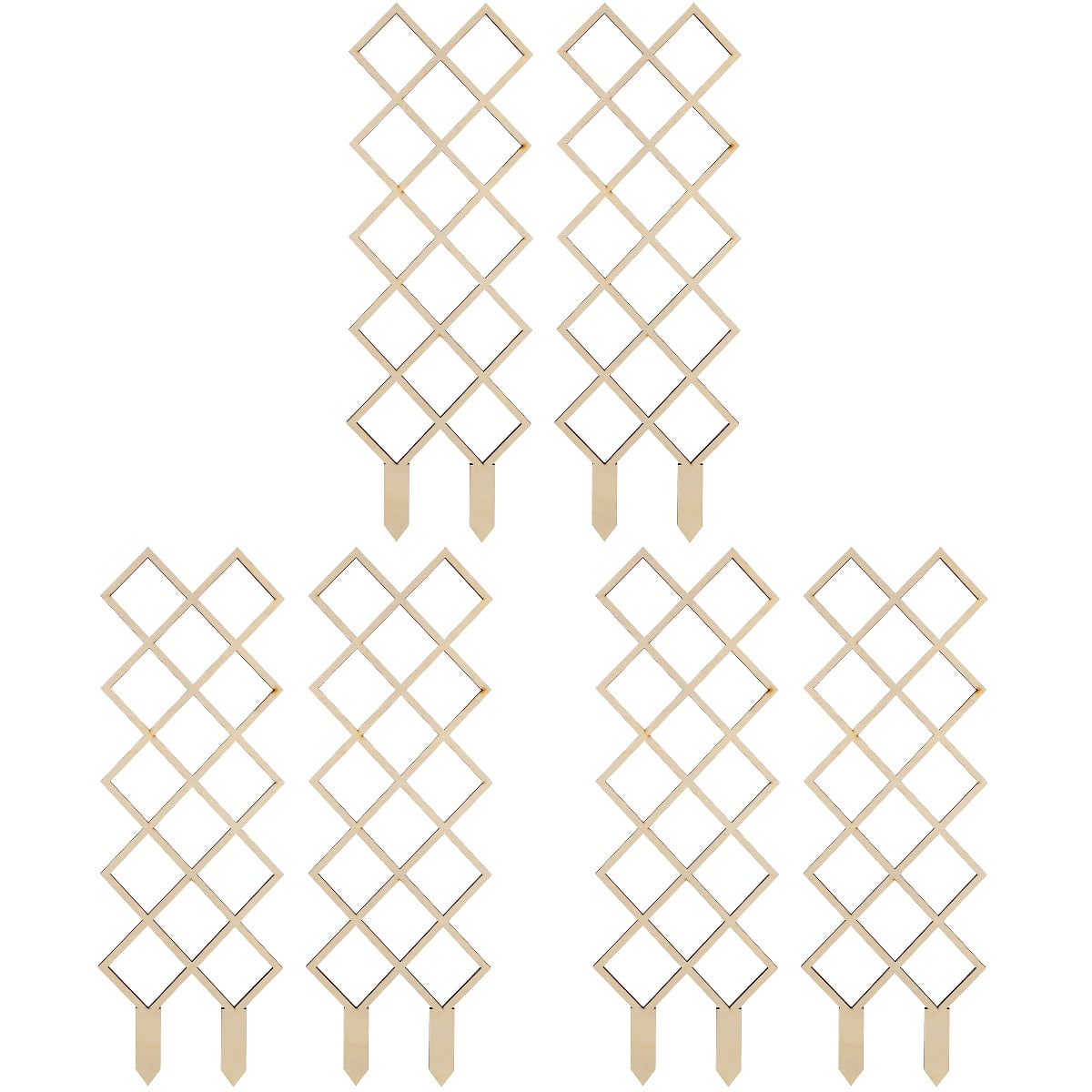 FONDOTIN Orchid Climbing Rack Wooden Hexagonal Grid Patio Support 6Pcs ...