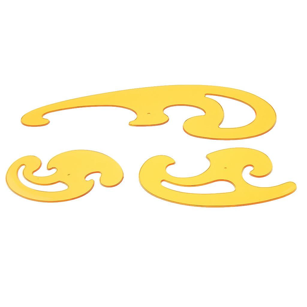 3 Pieces French Curve Stationery Rulers Drawing Drafting Template DIY ...