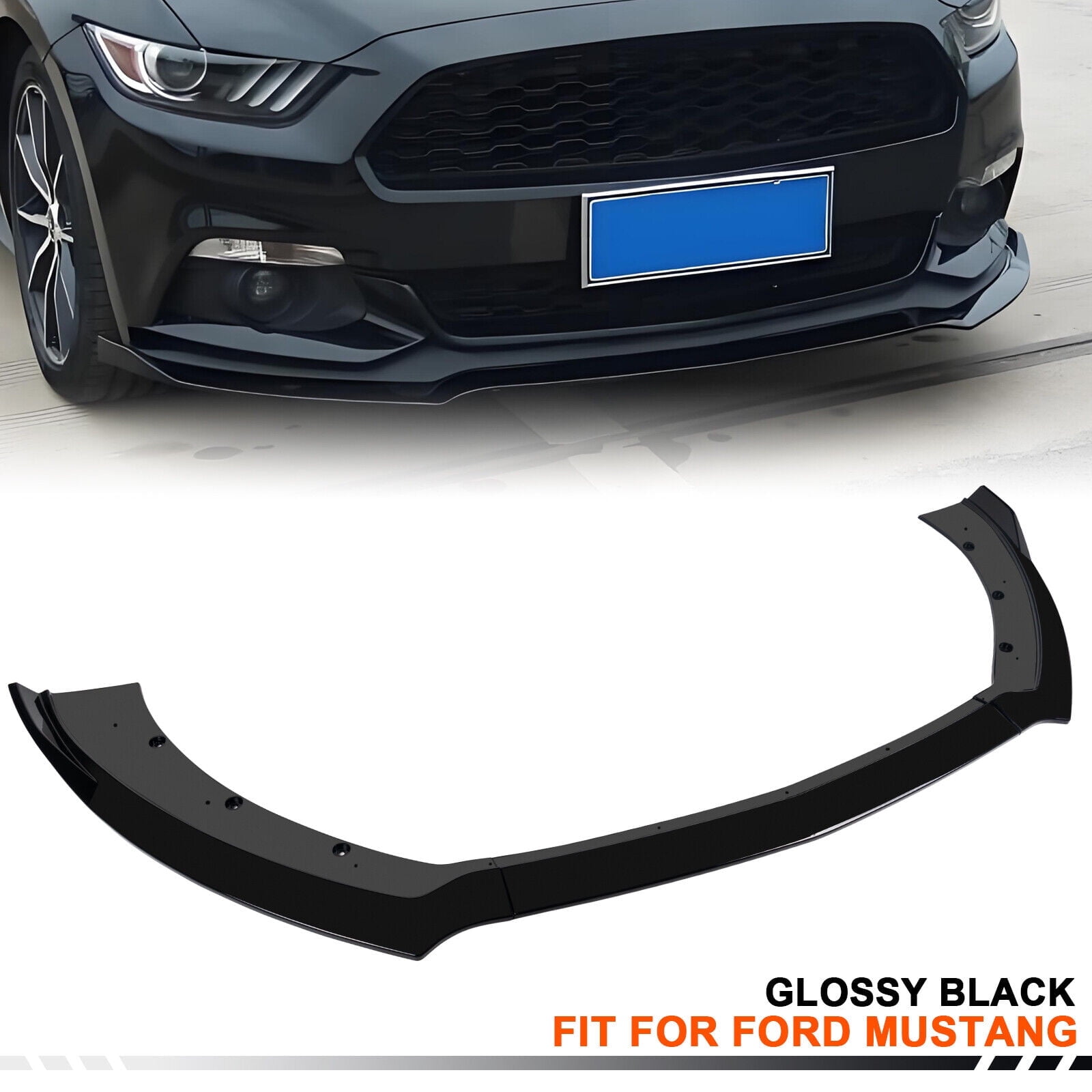 3 Pieces Front Bumper Lip Spoiler Body Kit Customed For 2015-2017 Ford ...