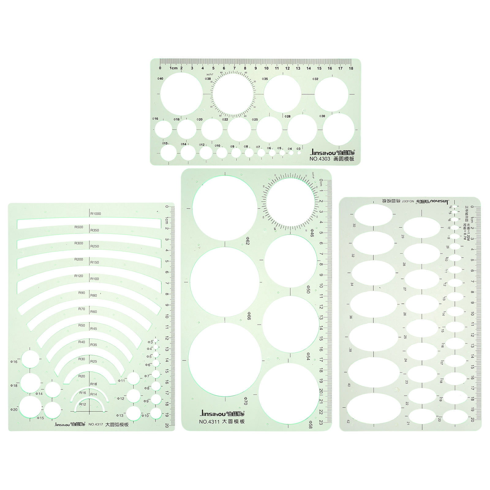 3 Pieces Geometric Letter Stencils Ruler Measuring Template - Walmart.com