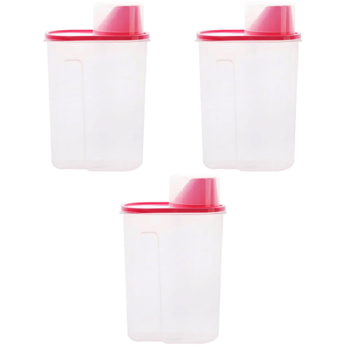 3 Pieces Grains Storage Containers Clear for Cereal Snack Pet Food ...