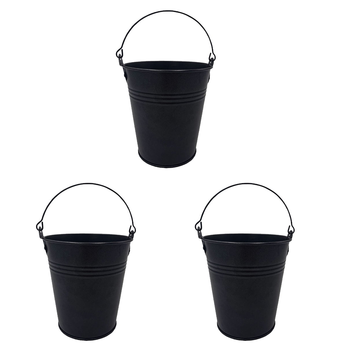 3 Pieces Grease Barrel for BBQ Drip Bucket Smoker Buckets Black ...