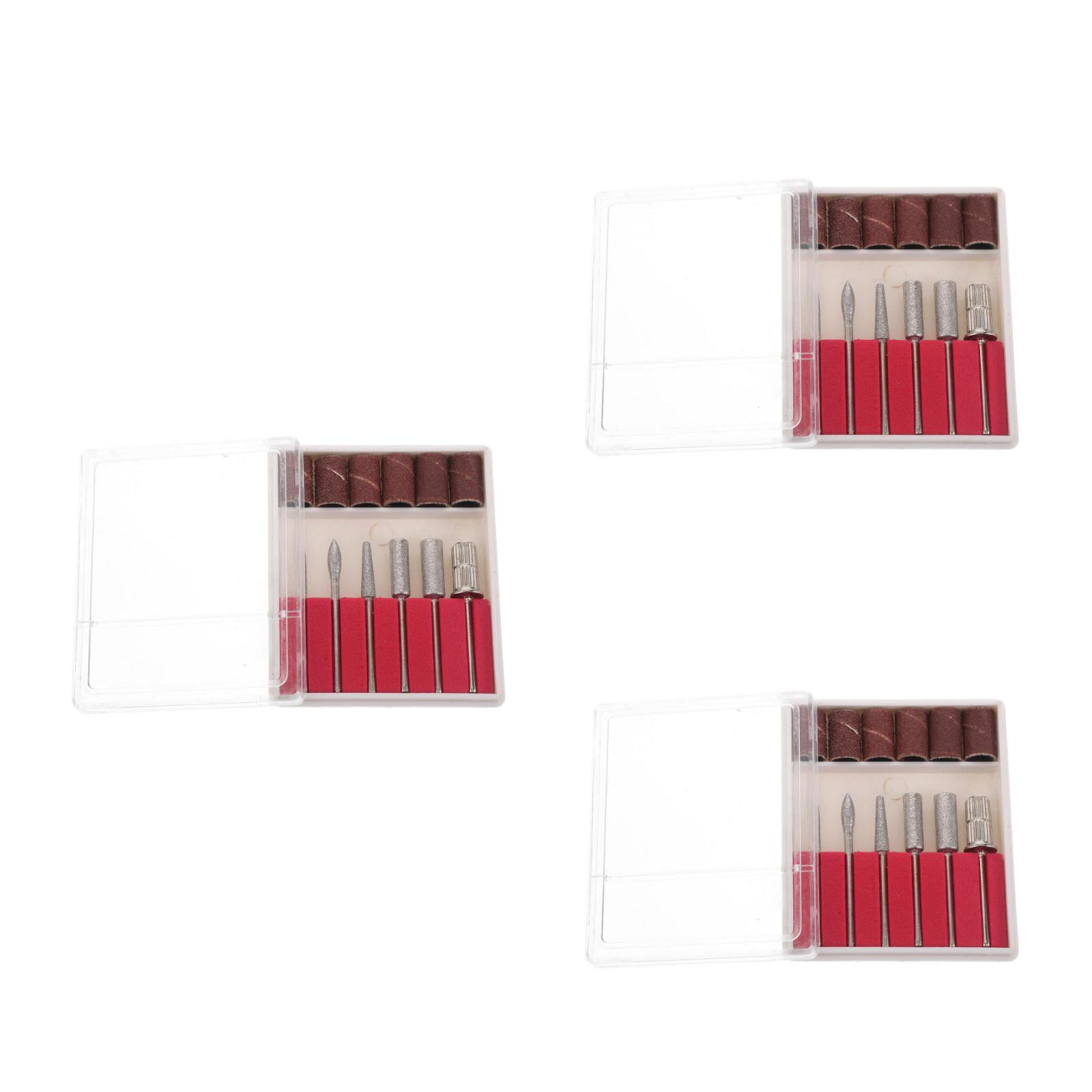 3 Pieces Grinding Cuticle Nail Drill Bit Diamond Bits Sanding Bands ...