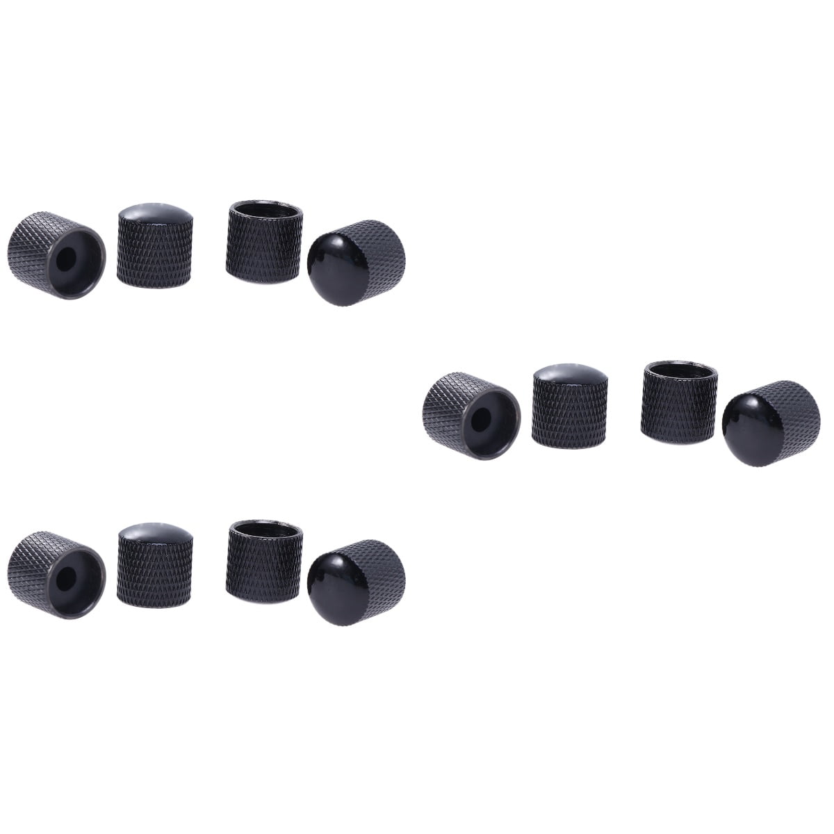 3 Pieces Guitar Volume Control Knobs Cables Glossy Guitar Knobs Black ...