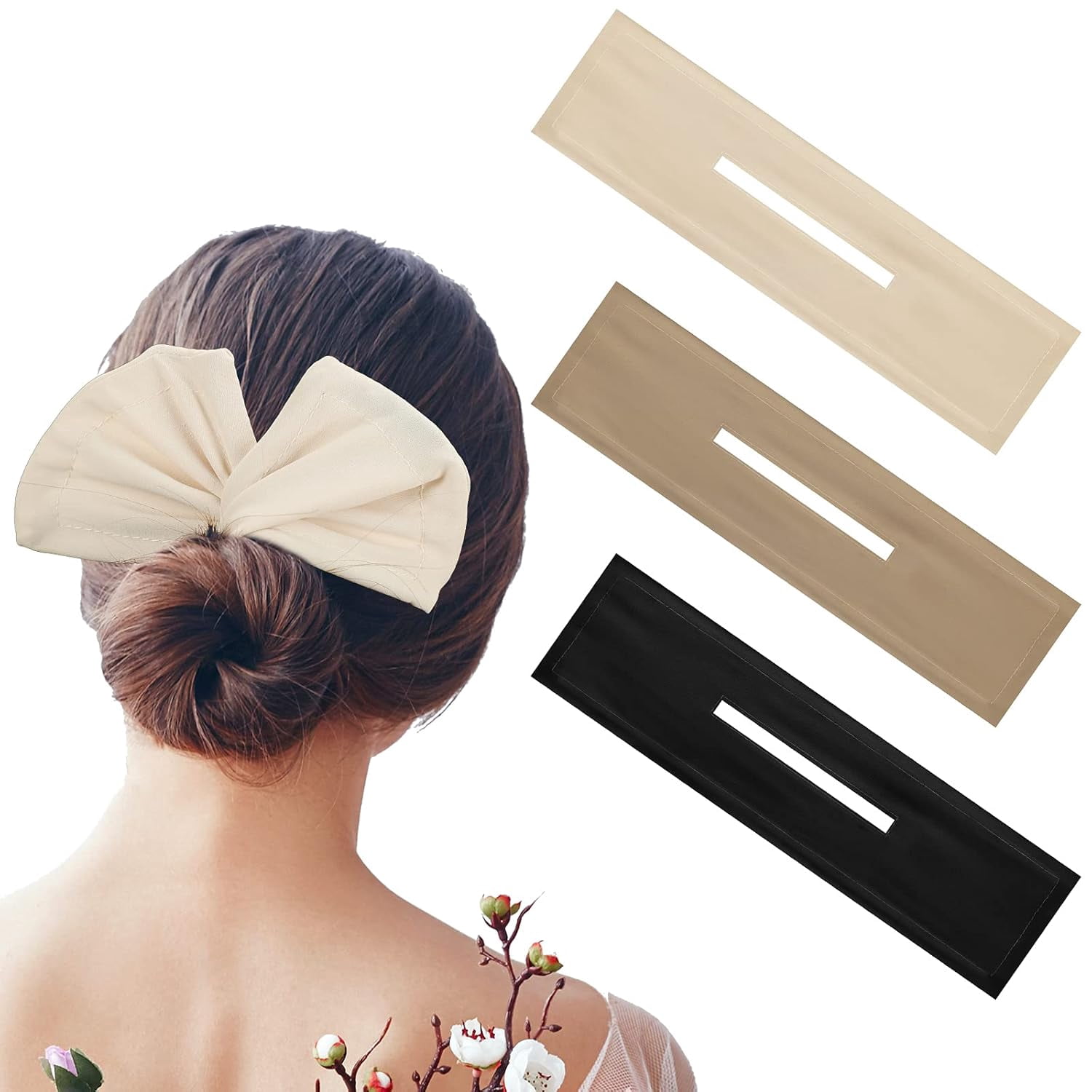3 Pieces Hair Bun Maker for Women French Hairstyle Twist Donut Flexible ...