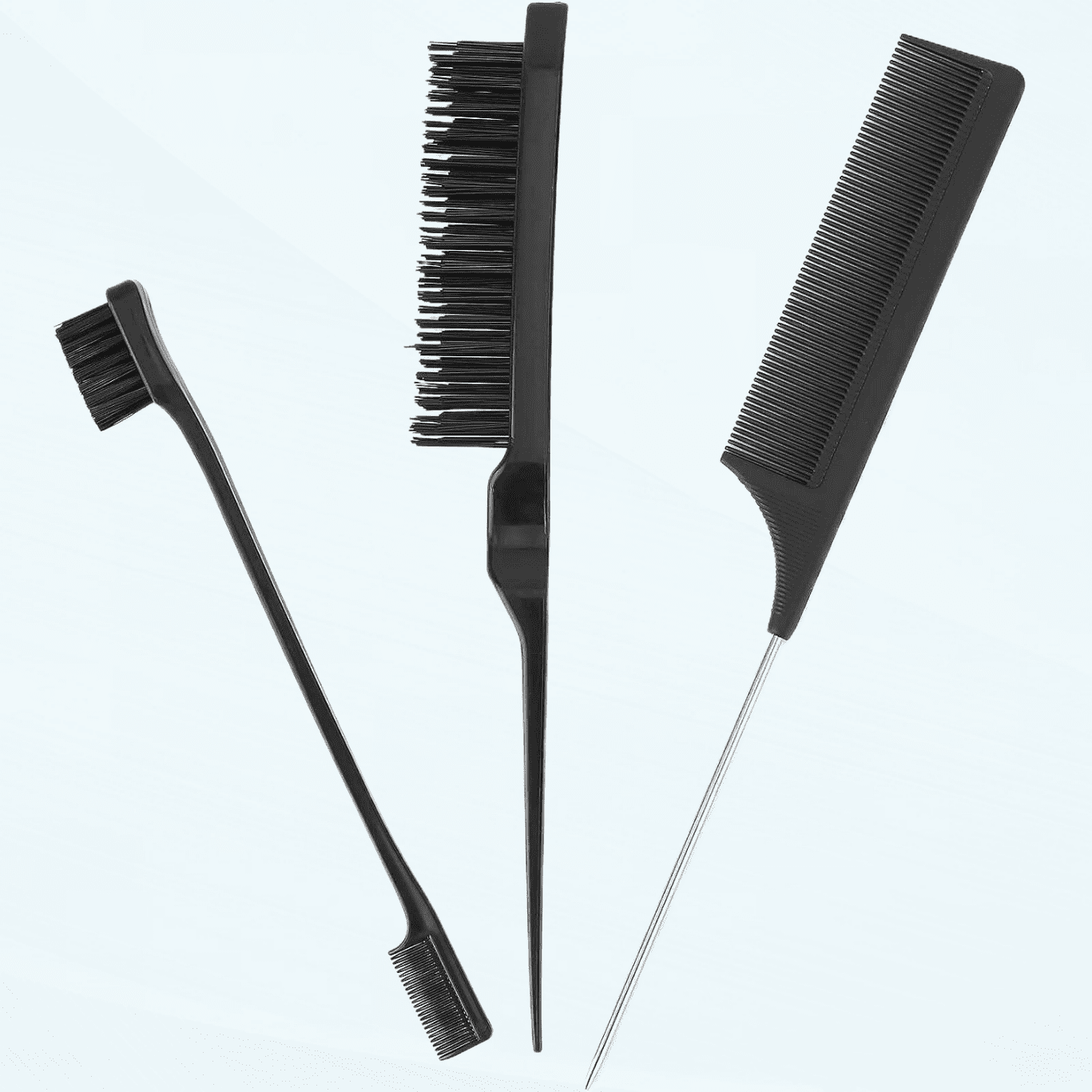 3 Pieces Hair Styling Comb Set Slick Brush Set Hairbrushes Hair Color ...