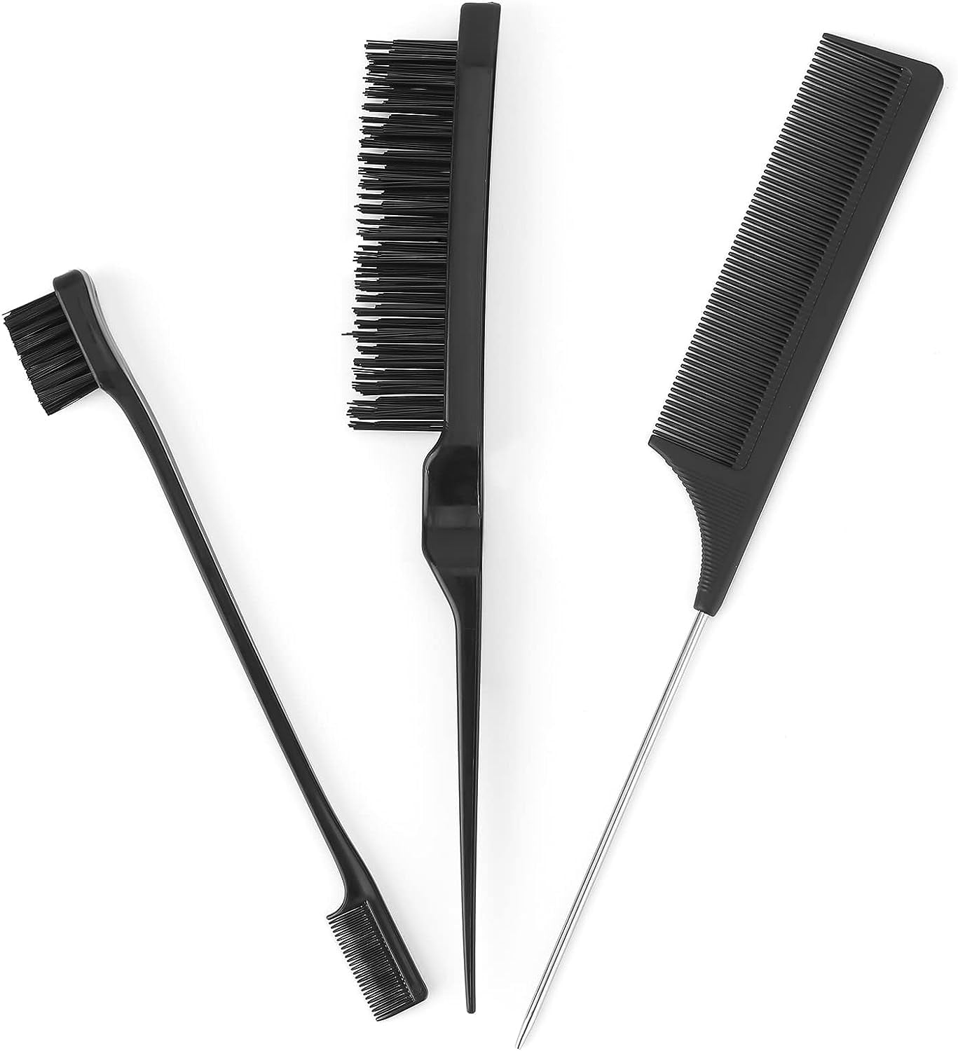 3 Pieces Hair Styling Comb Set Slick Brush Set Hairbrushes Hair Color ...