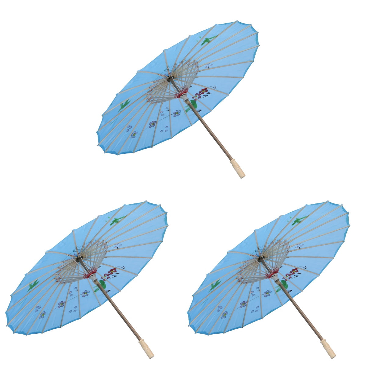 Hytrove Round Bamboo Silk Umbrella For Festival Display And Interior ...