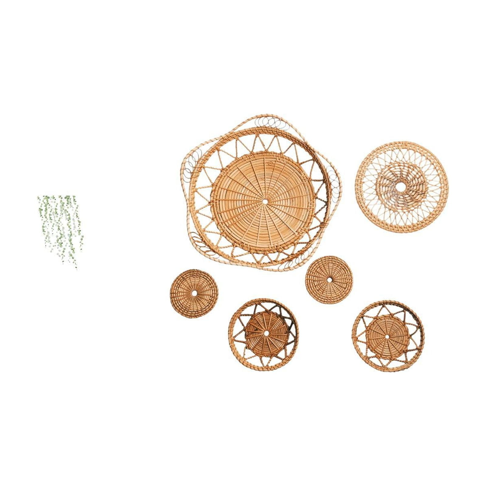 3 Pieces Hanging Vines Wall Sticker Wall Crafts Woven Rattan Material for Bedroom Hallway Porch ...