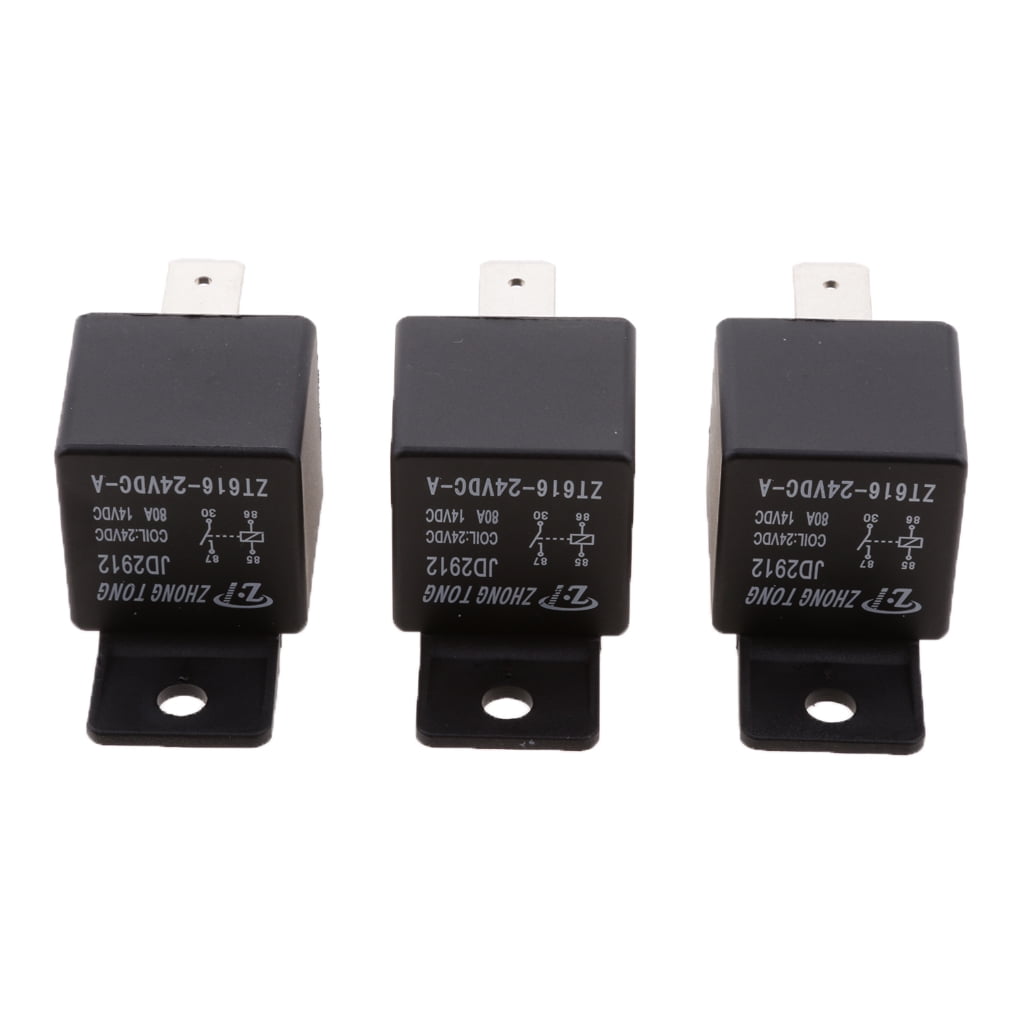 3 Pieces Heavy Duty 24V 8 Auto Boat Electronic four pin Relays ...