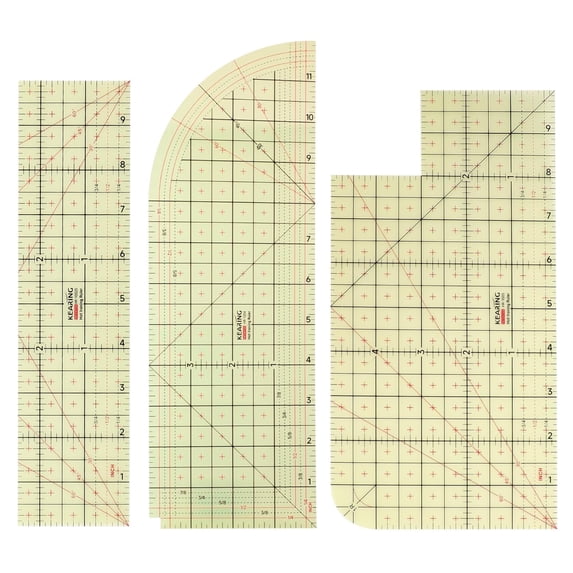 3 Pieces Hot Hem Ruler for Sewing Ruler Heat Resistant Ruler for ...