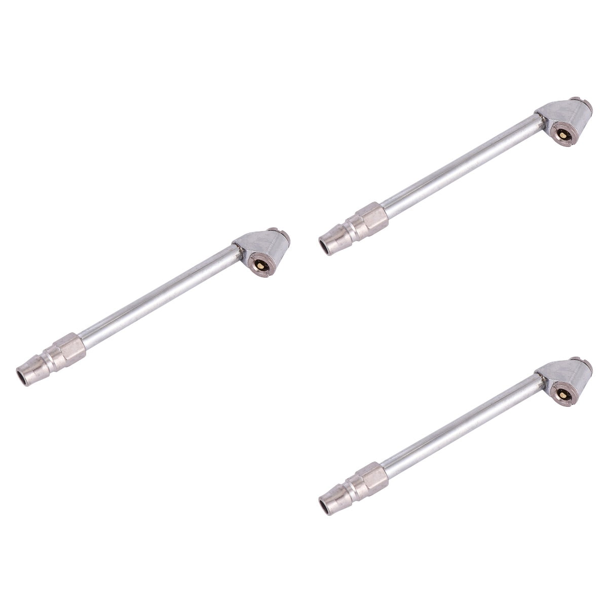 3 Pieces Inflatable Nozzle Head Pump for Tires Air Inflator Silver ...