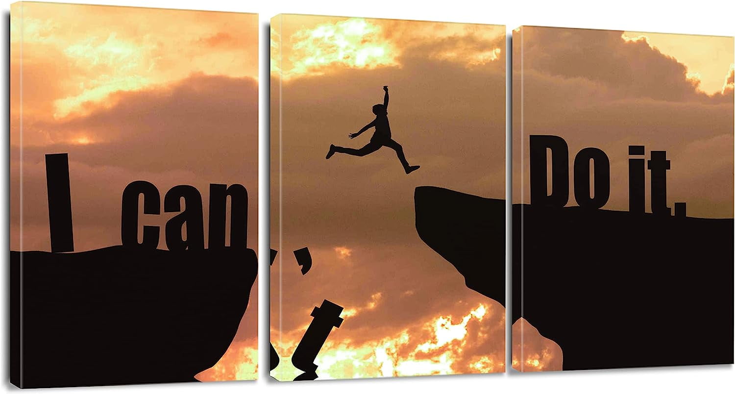 3 Pieces Inspirational Motivational Wall Art Canvas Prints - I can Do ...