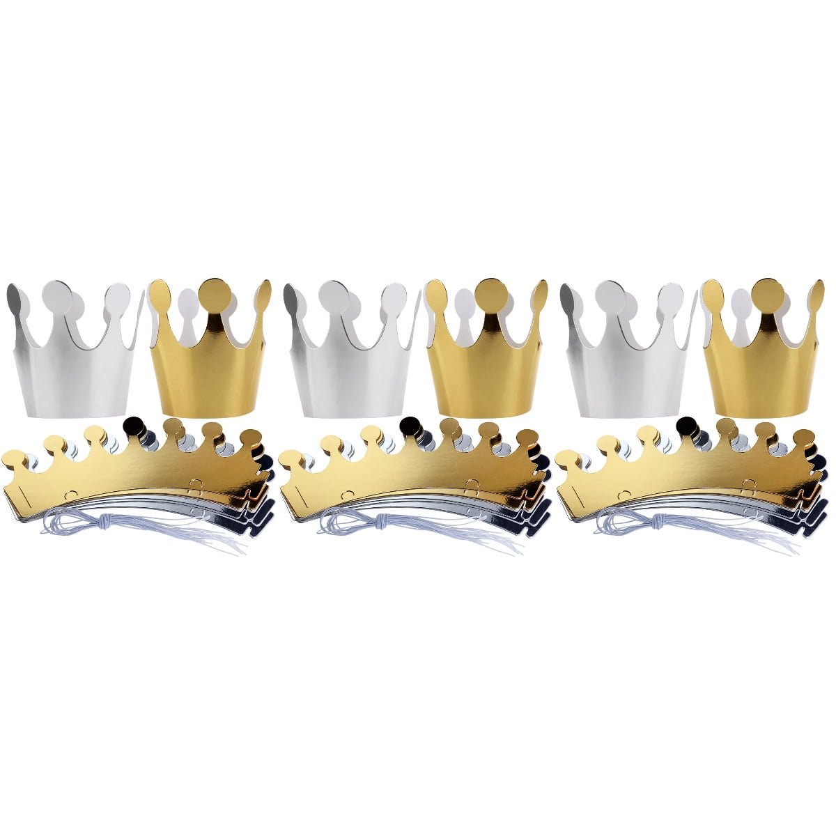 3 Pieces Kids Paper Crown Crowns Anniversary Party Hats Child Baby ...