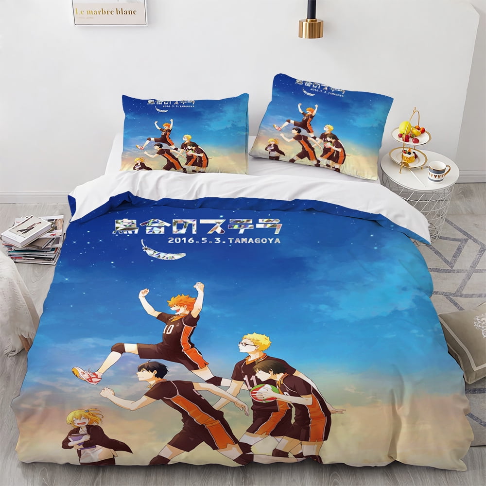 3 Pieces King Size Bedding Sets Haikyuu for Kids Teens Boys Girls ...