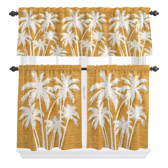 3 Pieces Kitchen Curtains and Valances Set Tier Curtains Summer ...