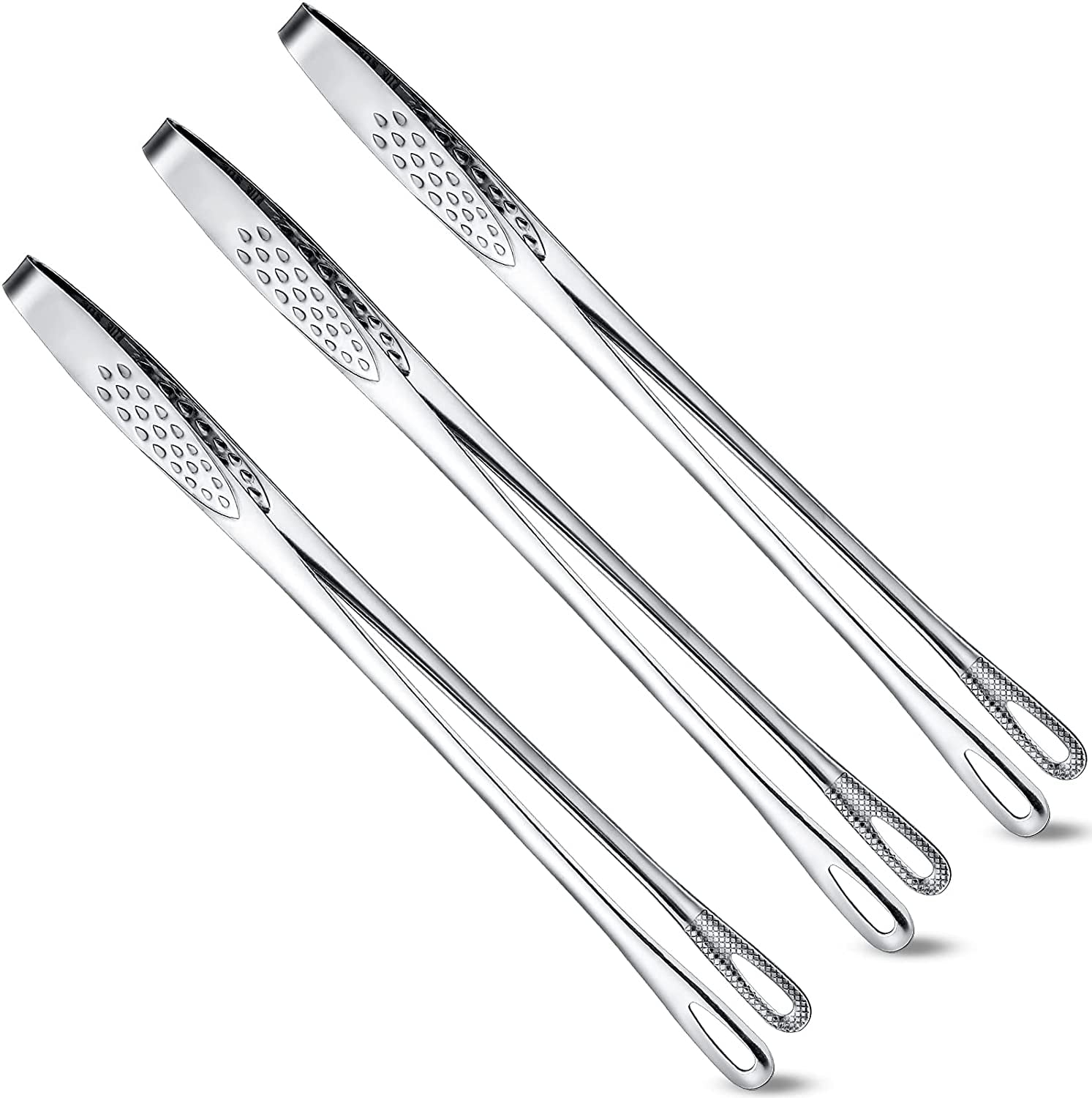 3 Pieces Korean and Japanese BBQ Tongs Stainless Steel Grill Kitchen ...