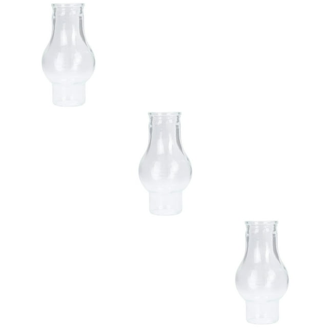 3 Pieces Lampshade Candle Oil Lamp Globe Replacement Kerosene Lantern Globe Oil Lamp Parts ...