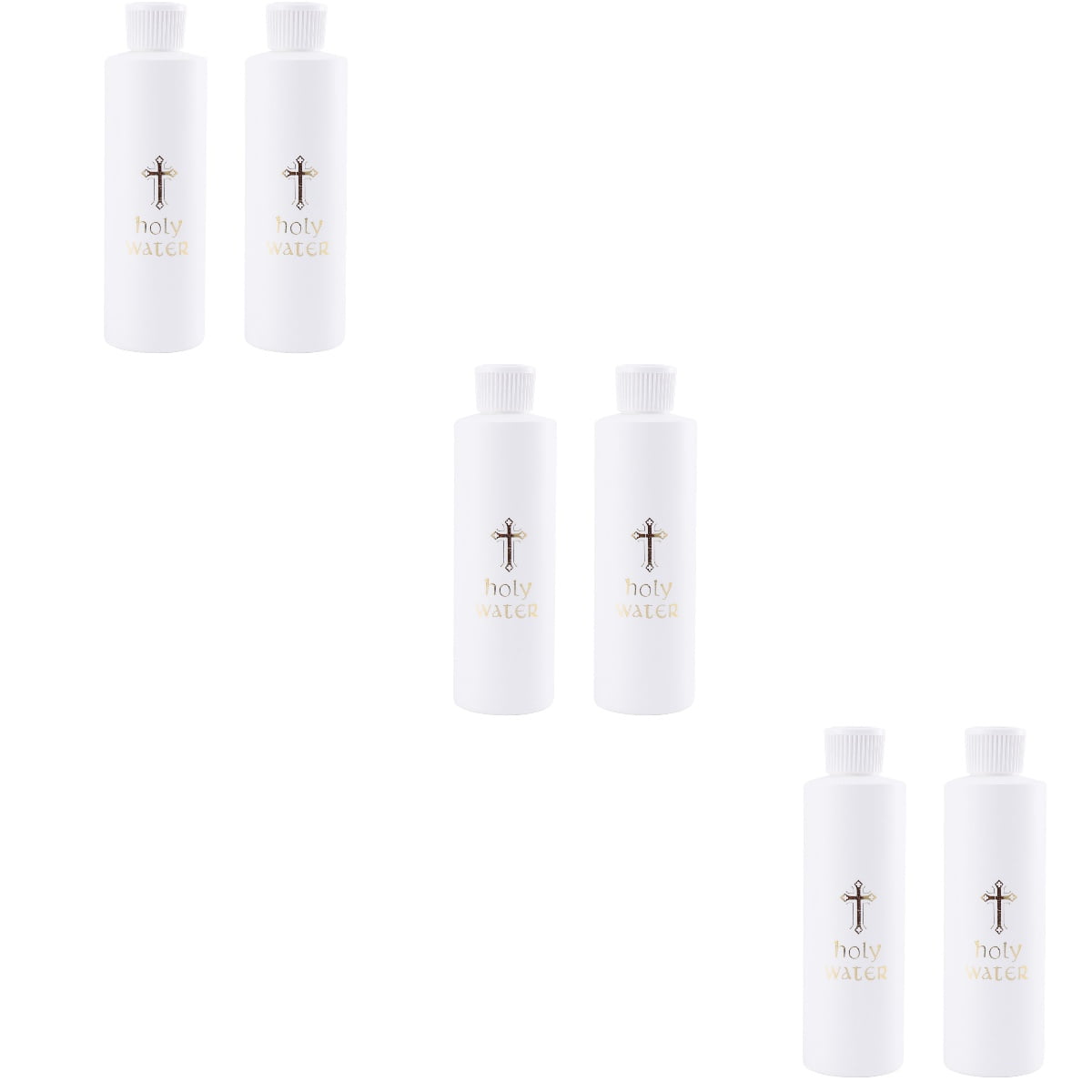 3 Pieces Large Holy Water Container Bottle Cross-shaped Travel ...
